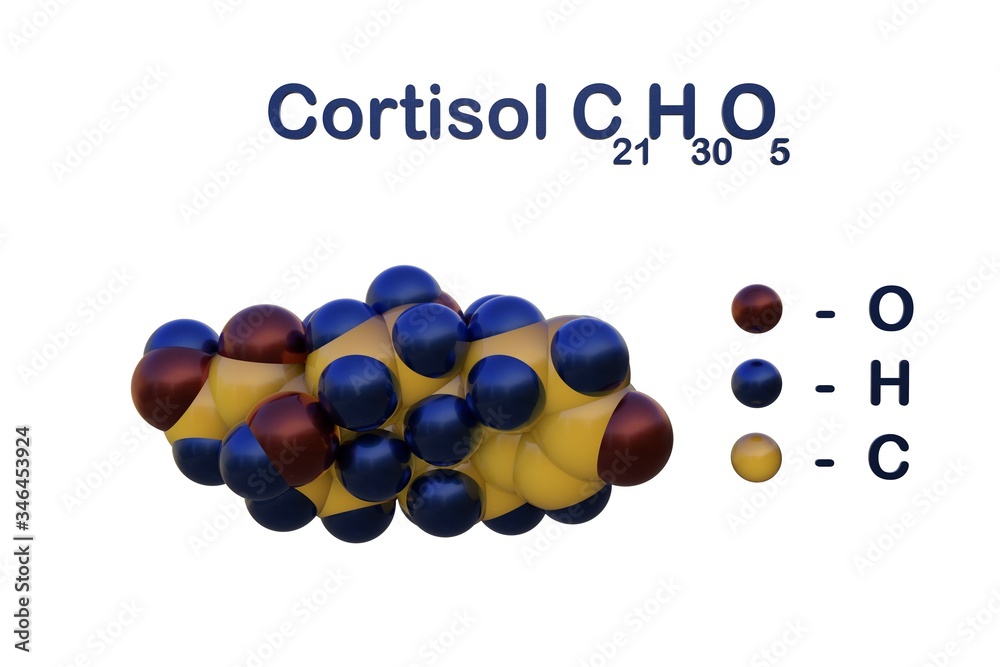 Illustration Stock Structural chemical formula and space-filling ...
