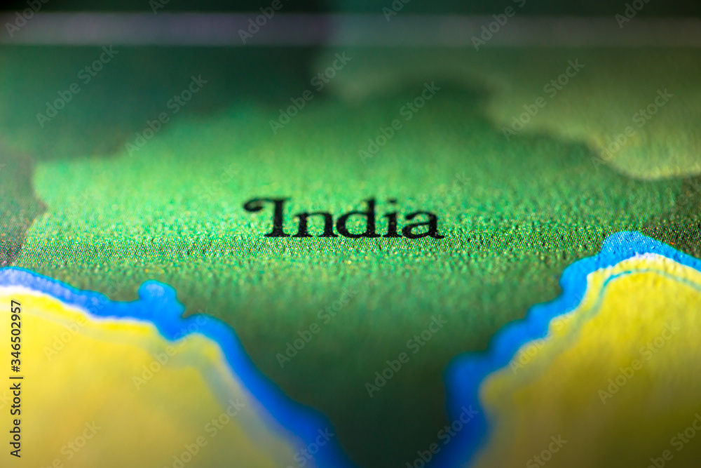 Geographical map location of ancient country India in Asia continent on ...