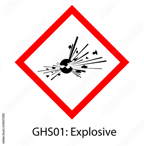 Explosive sign (GHS03), GHS pictograms Globally Harmonized System of ...