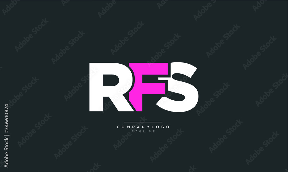 RFS Letter Logo Alphabet Design Icon Vector Symbol 스톡 벡터 | Adobe Stock