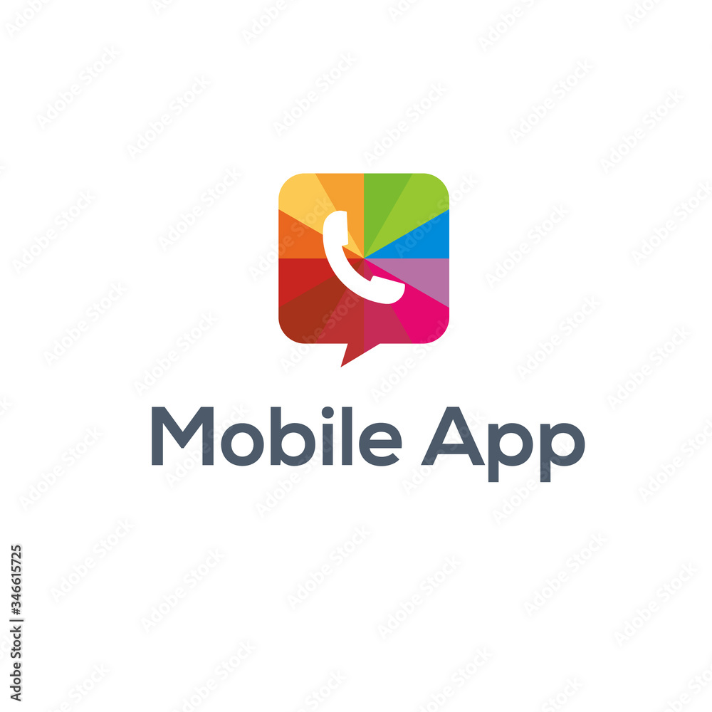 Vetor Mobile Logo Vector Icon Template. App Logo Modern Design Concept ...