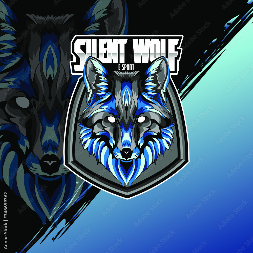 Wolf Head Logo Mascot Emblem on shield. Fox college sports teams, e ...