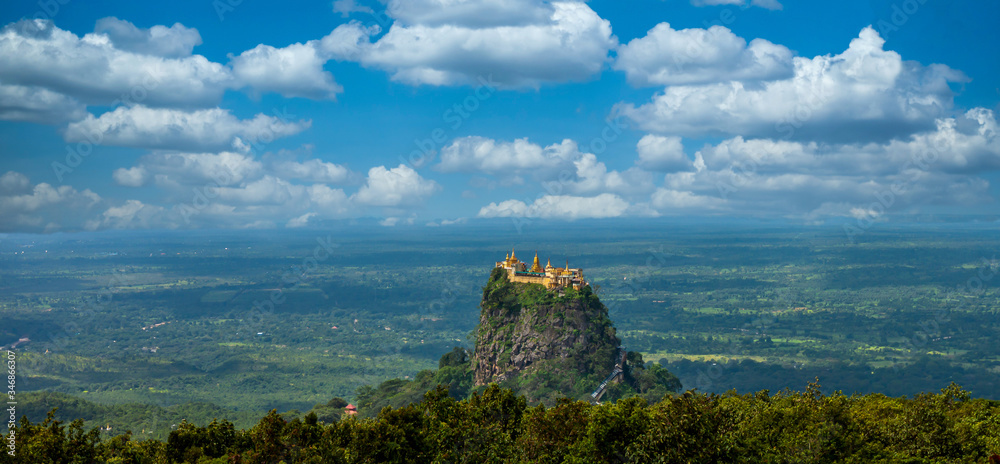 Mt.Popa os Mount Popa Myanmar, Beautiful buddhist Burmese landmark ...