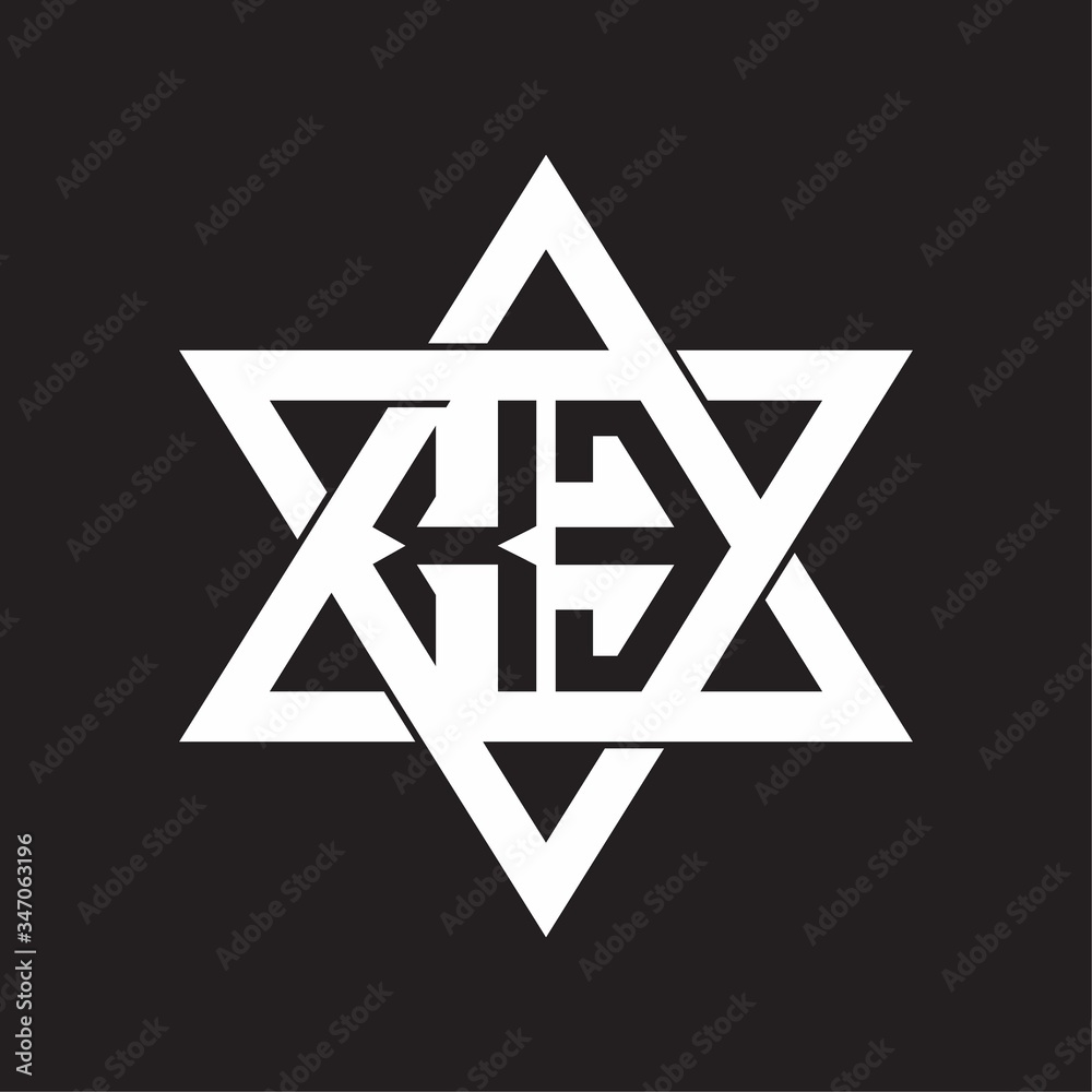 XE Logo monogram isolated with six star shape design template Stock ...