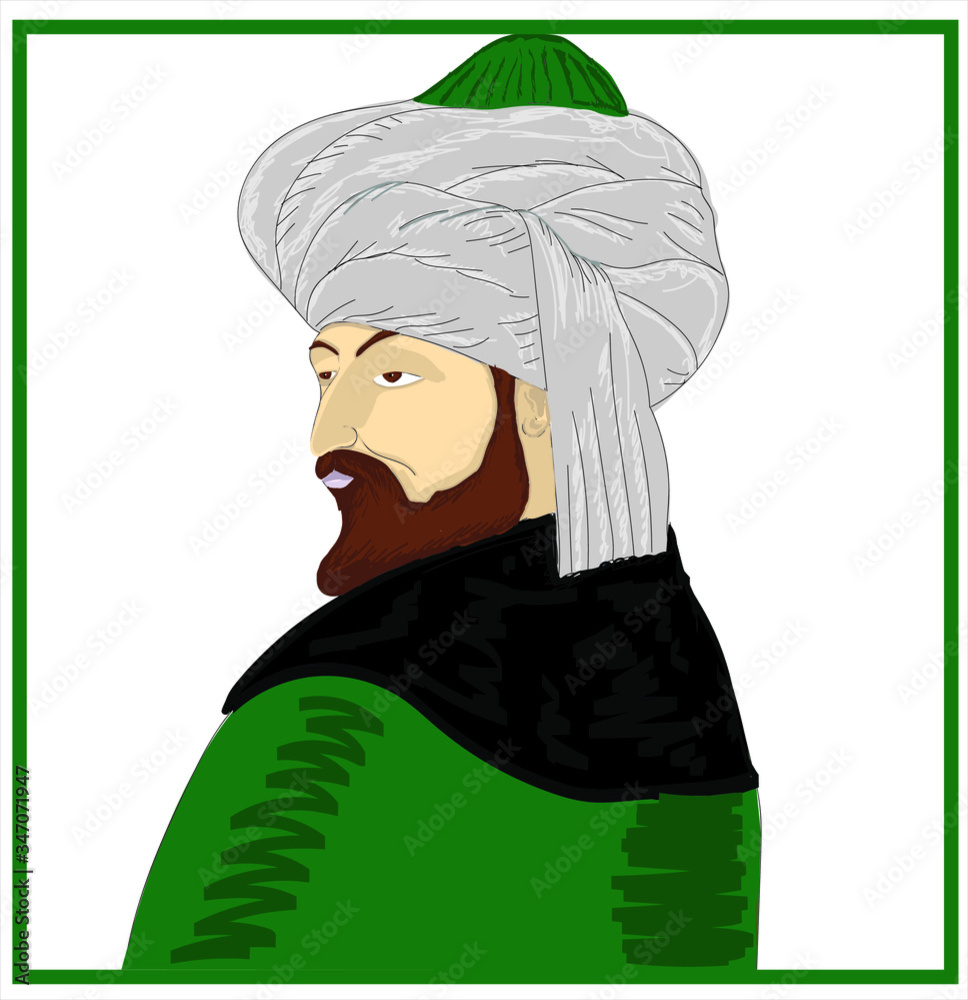 Ottoman Empire, Fatih Sultan Mehmet Cartoon vector character Stock ...