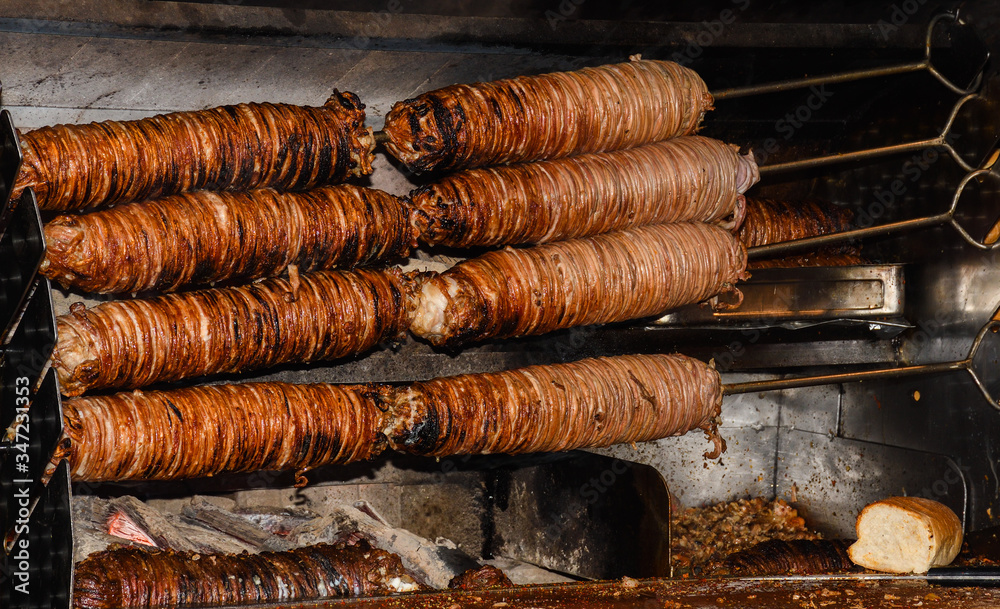 Cag Kebap, famous top rated restaurant in Istanbul. The horizontally ...