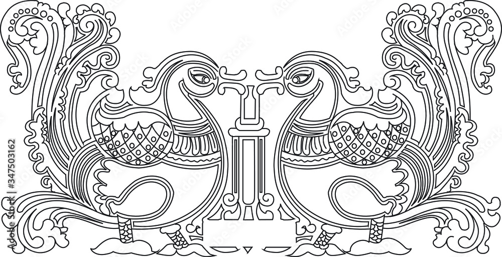 Traditional Sri Lankan Art Hansa puttuwa Stock Vector | Adobe Stock
