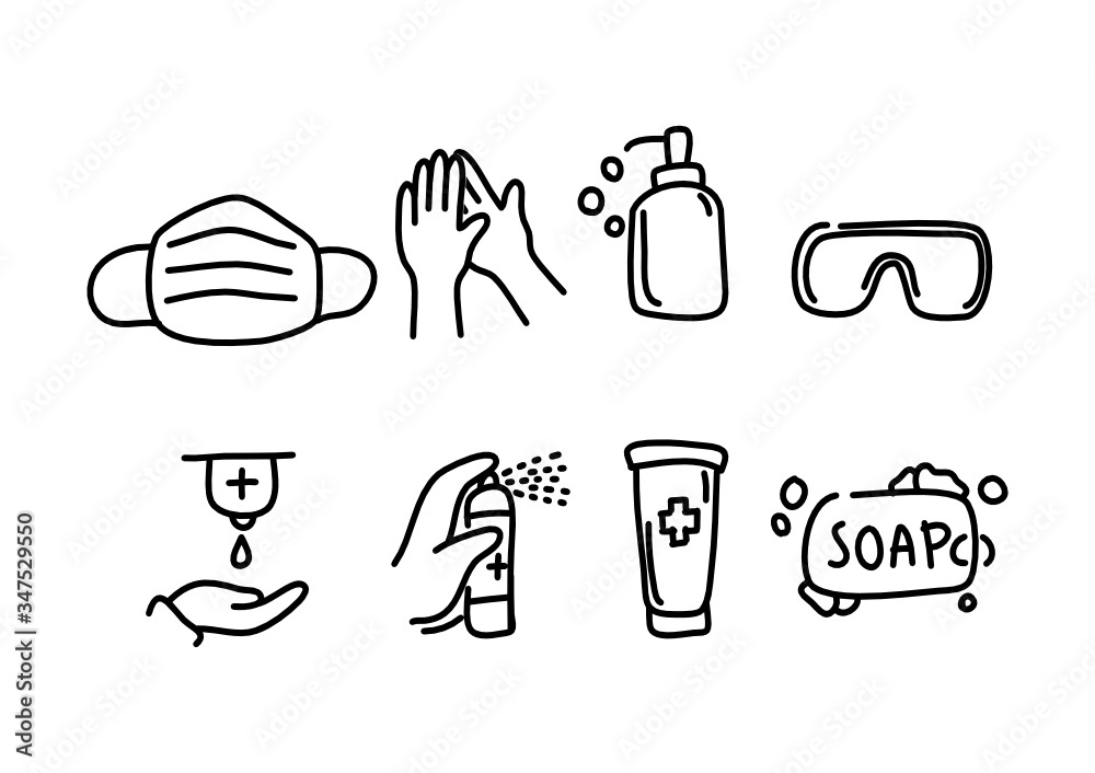 Cartoon drawing How to protect yourself from disease. Is a vector or ...