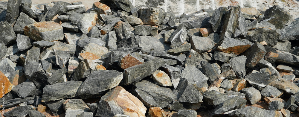 Pile Of Rocks I.E. Lithium Mining And Natural Resources Like Limestone ...