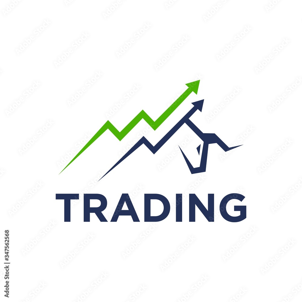 Vector de Stock Logo candlestick trading chart analyzing in forex ...