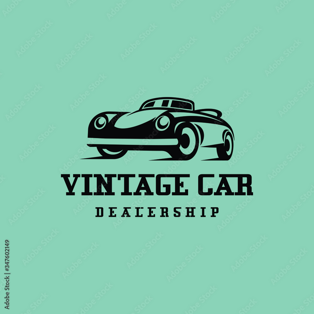 Vektor Vintage car racing logo design. Awesome vintage car racing logo ...