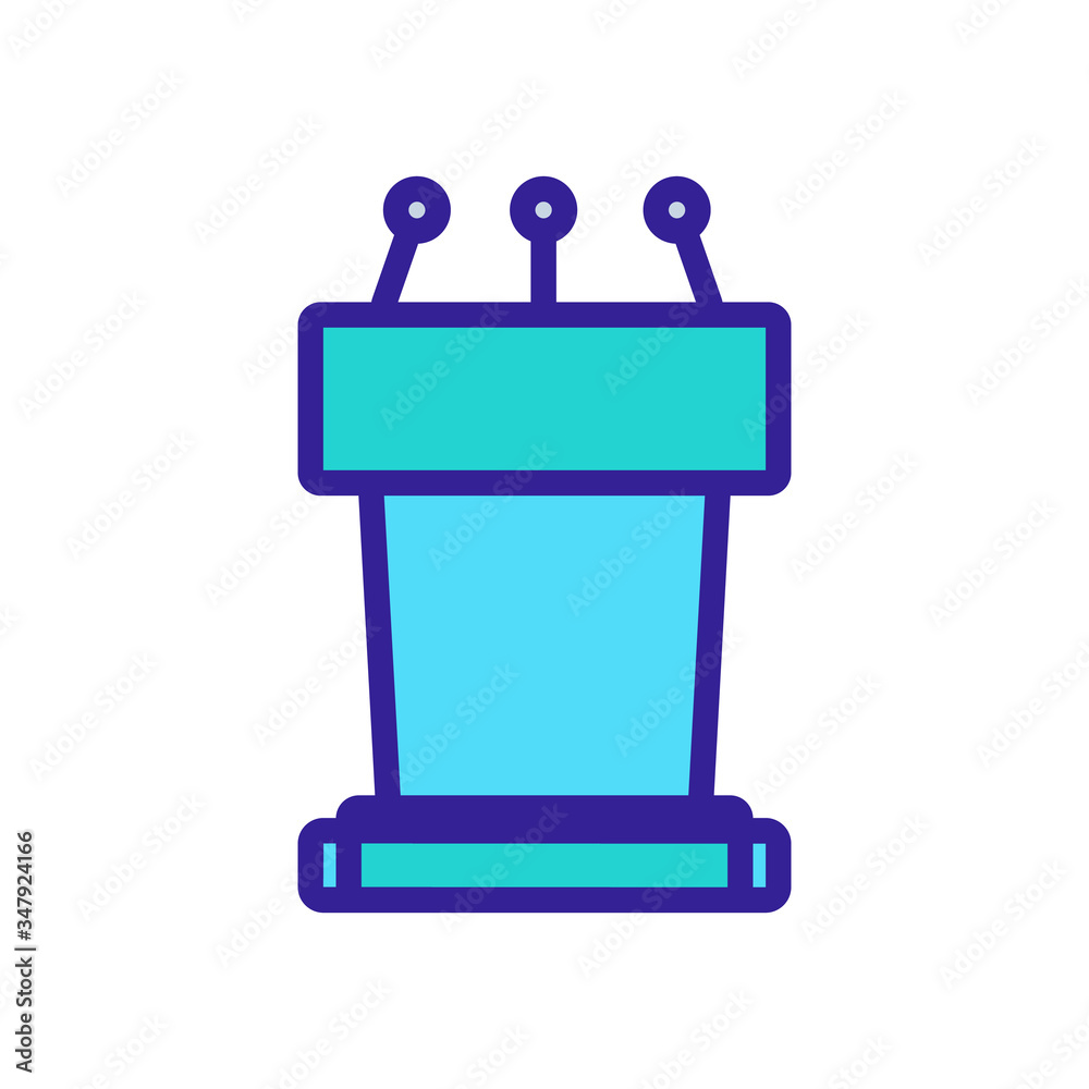 speaker podium icon vector. speaker podium sign. color symbol ...