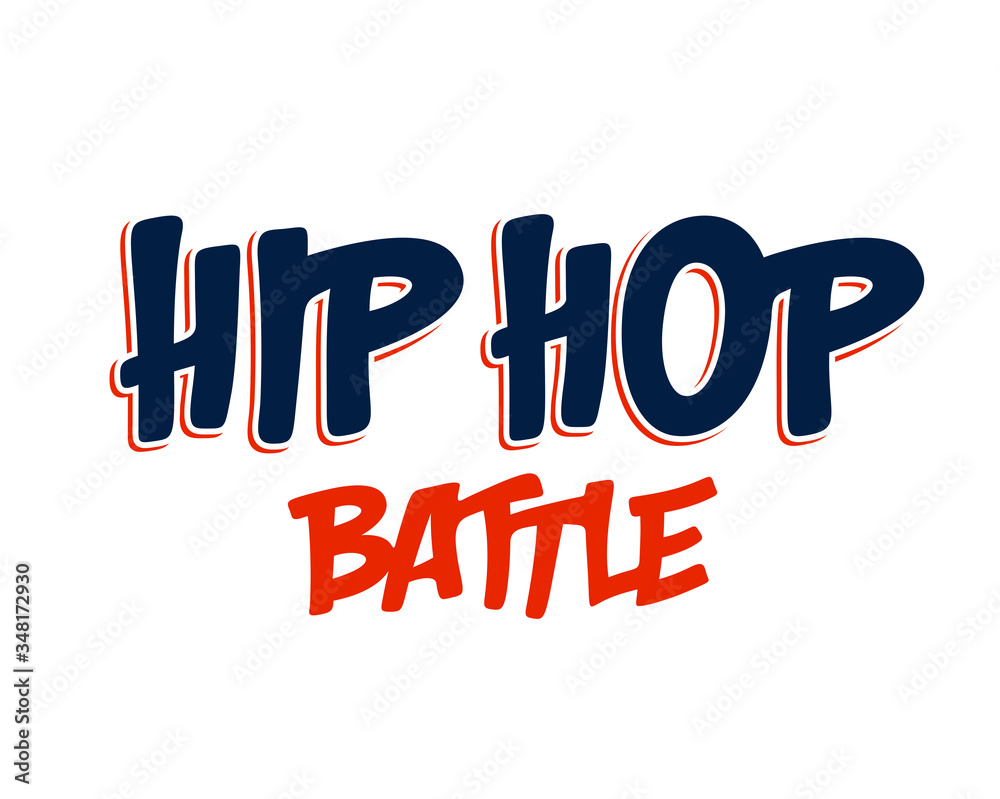 Rap battle vector typing, music theme logo. Stock Vector | Adobe Stock