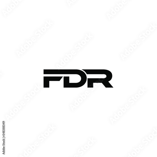 fdr letter original monogram logo design Stock Vector | Adobe Stock