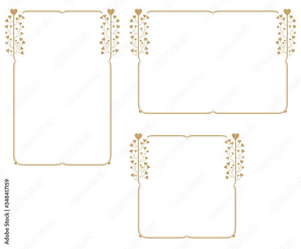 Decorative frame.A frame that gave a change in size to the same design ...