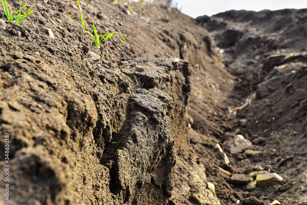 Soil erosion waste soil texture field Stock Photo | Adobe Stock