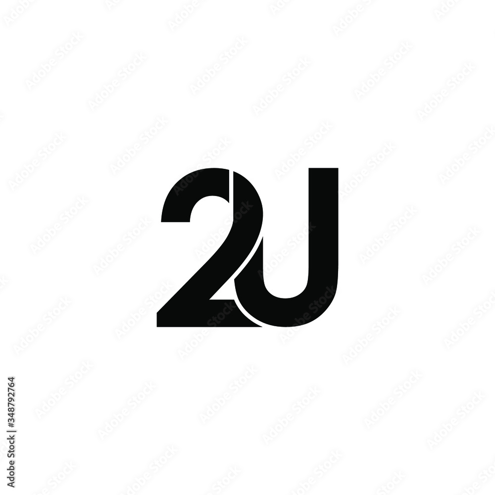 2u letter original monogram logo design Stock Vector | Adobe Stock
