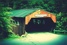 Covered Bridge Entrance Free Stock Photo - Public Domain Pictures