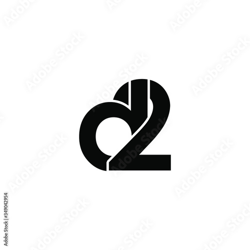 d2 letter original monogram logo design Stock Vector | Adobe Stock