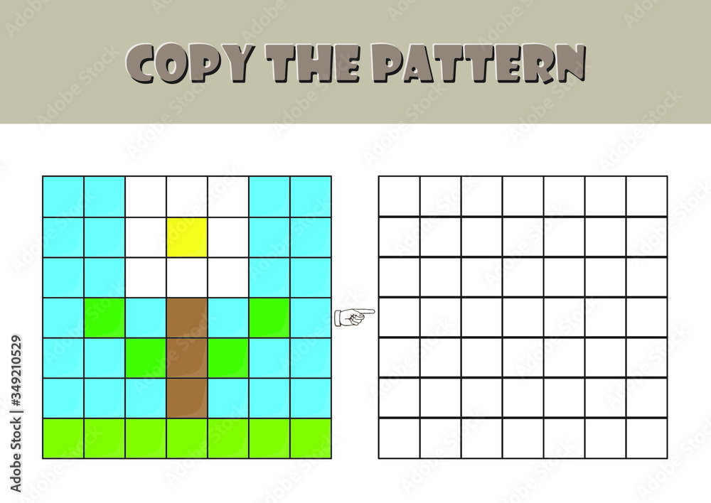 pixel art, fun activity pages for preschool and kindergarten, Color ...