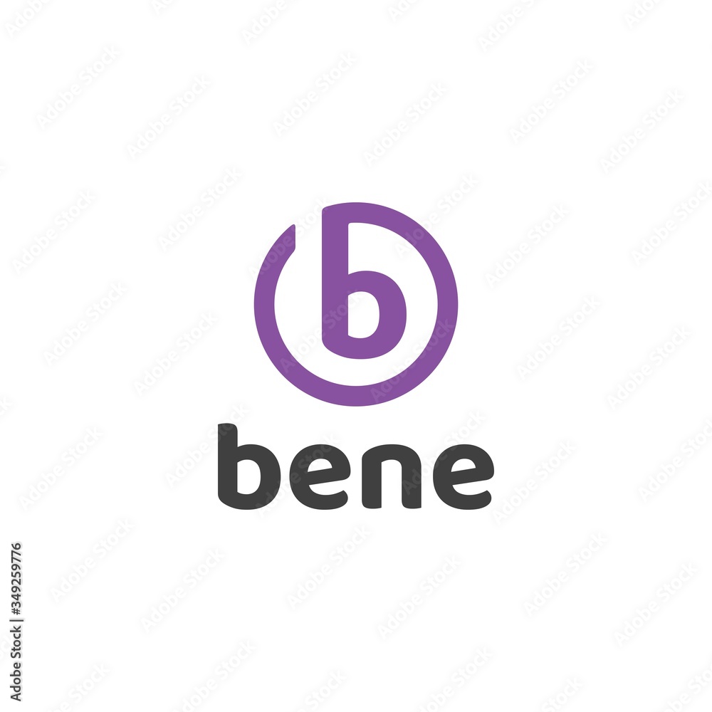 b Letter Bene Logo Vector Stock Vector | Adobe Stock