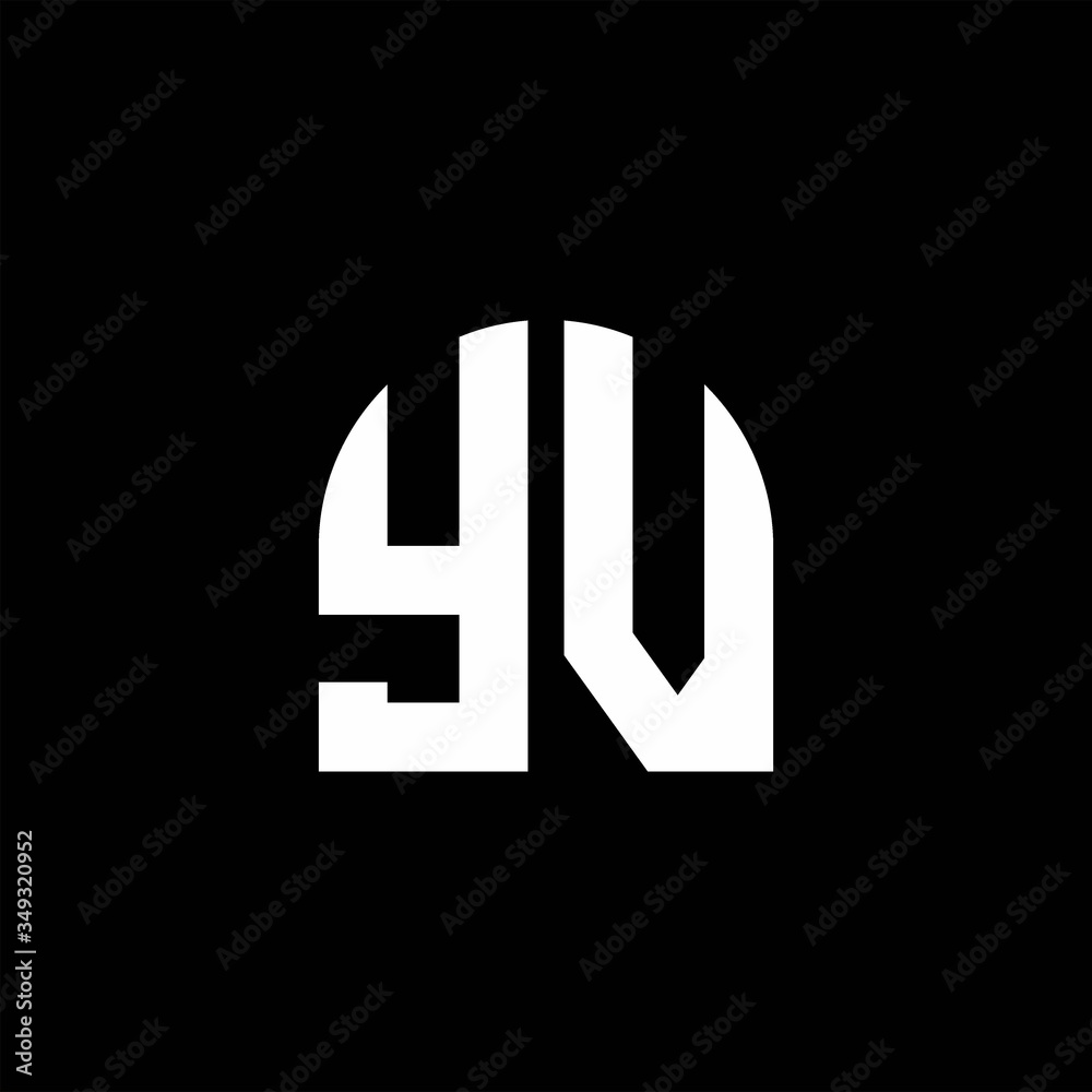 YV monogram logo with curve shape design template Stock Vector | Adobe ...