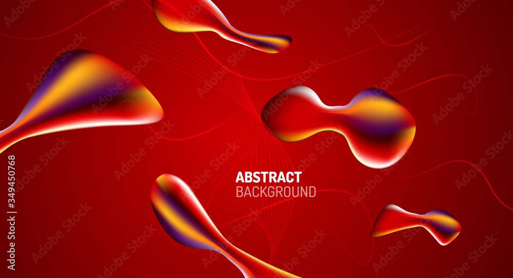 Fluid gradients, abstract liquid bubble shapes background Stock Vector | Adobe Stock