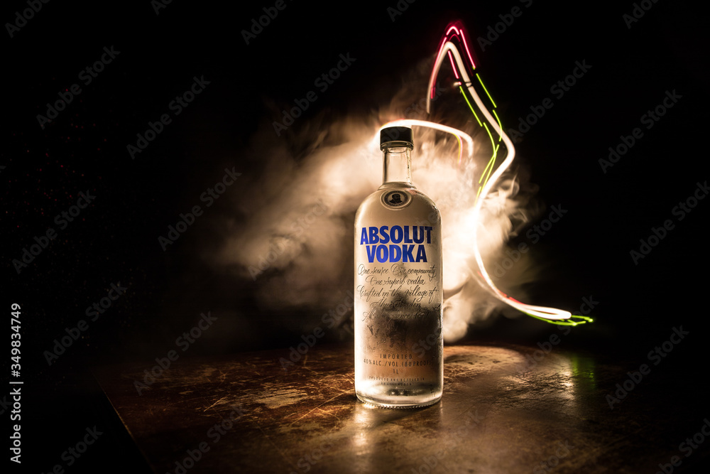 BAKU, AZERBAIJAN - FEB 09, 2020: Absolut Vodka is a brand of vodka ...