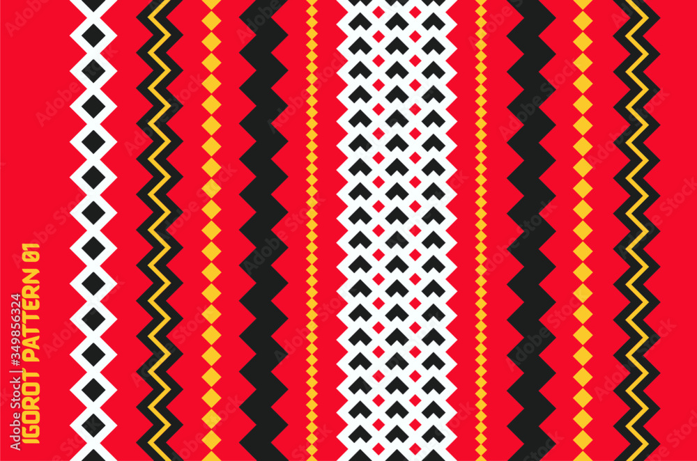 Iggorot Philippine Ethnic Group Pattern Stock Vector | Adobe Stock