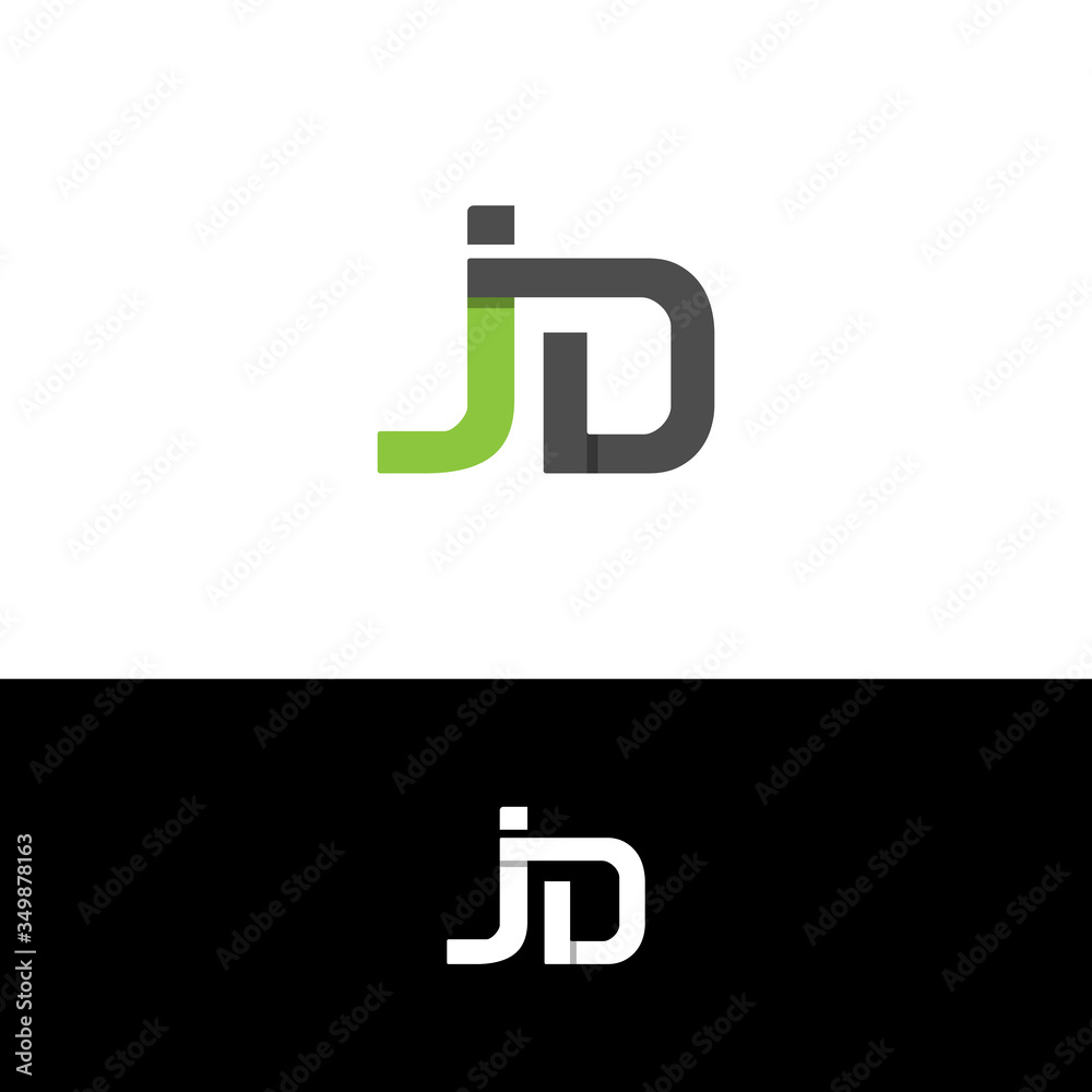 Letter JD typography logo design Stock Vector | Adobe Stock