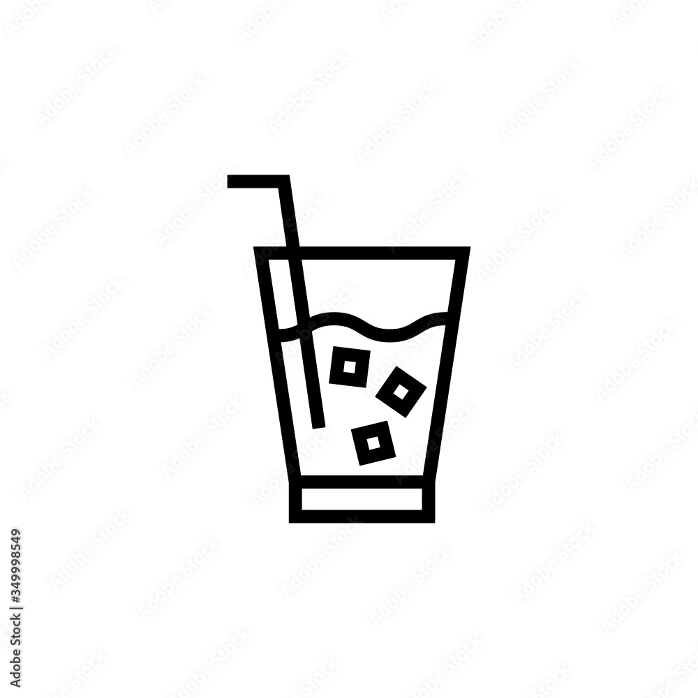 Soft drink vector icon, soft drink icon symbol sign, drinks in outline ...