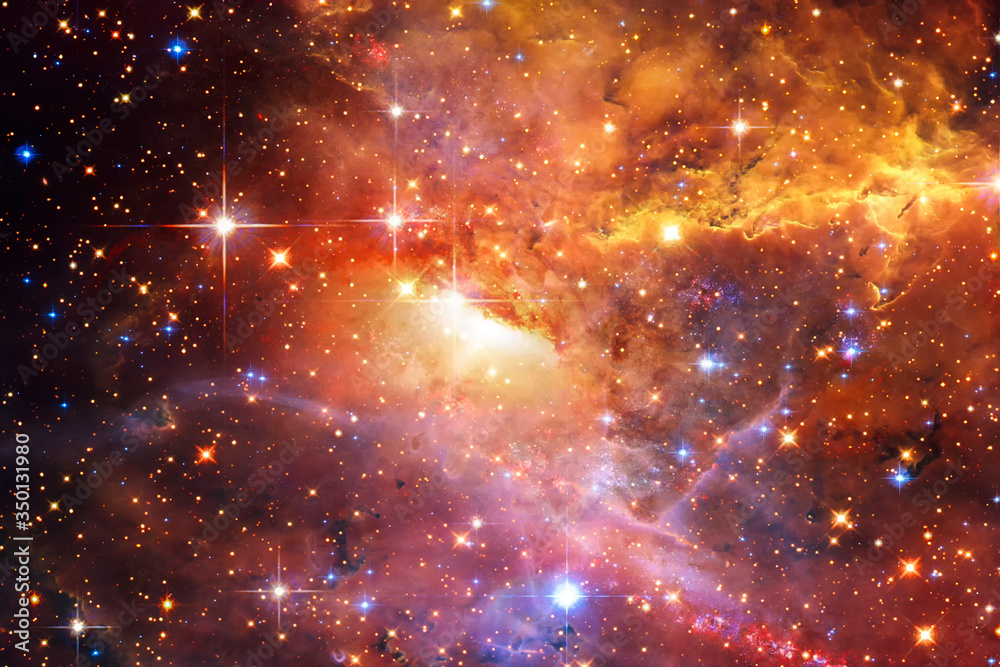 Star cluster and galaxy. The elements of this image furnished by NASA ...
