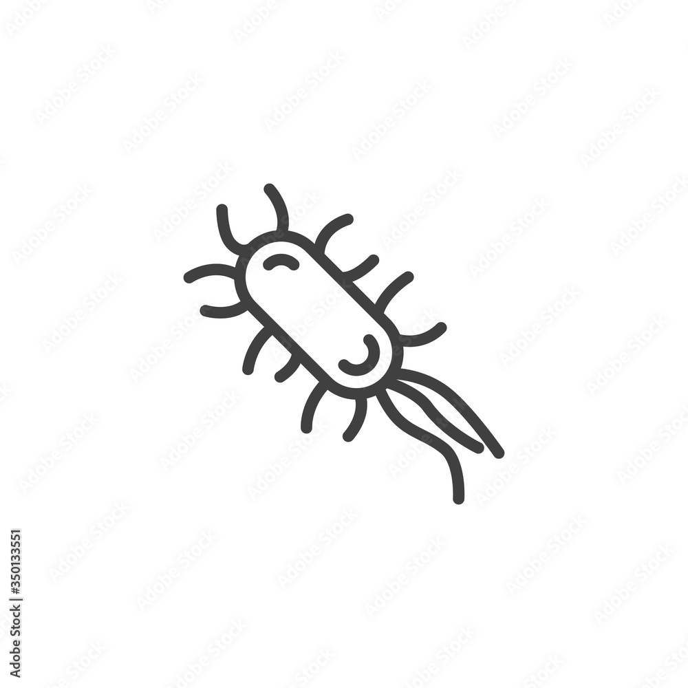 E. Coli Bacteria Infection line icon. linear style sign for mobile ...