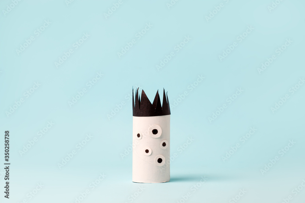 Kids art therapy, coronavirus pandemic. Halloween crafts, paper ...