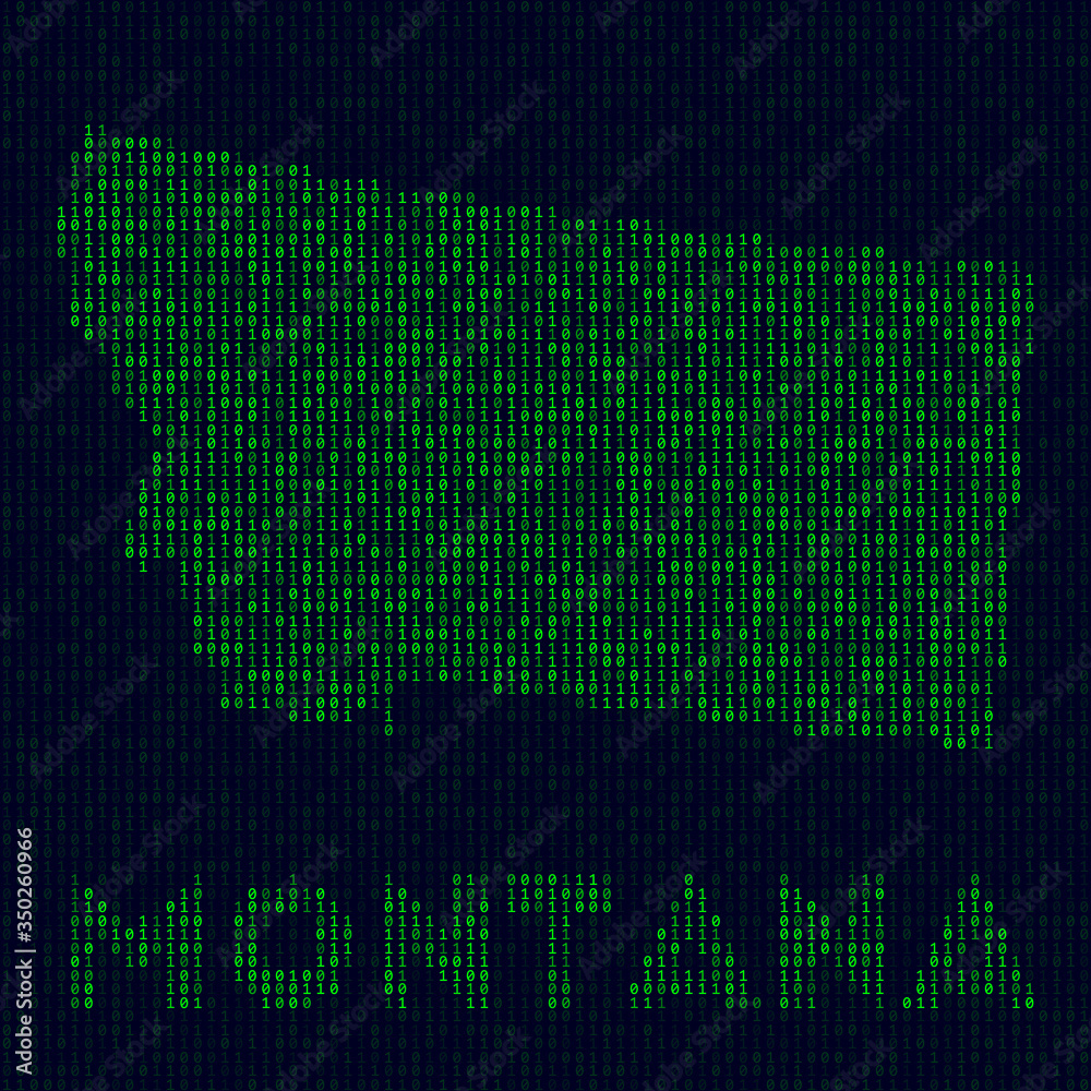Vector de Stock Digital Montana logo. US state symbol in hacker style ...