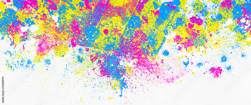 Neon Paint Splatters