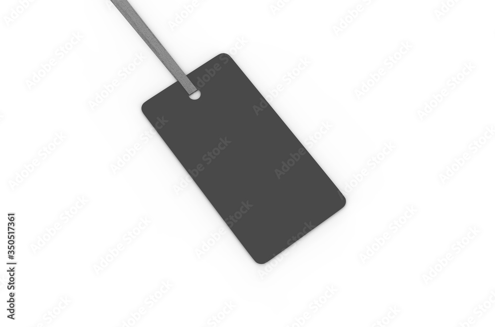 Blank plastic travel number luggage identifier tag, mock up template on ...