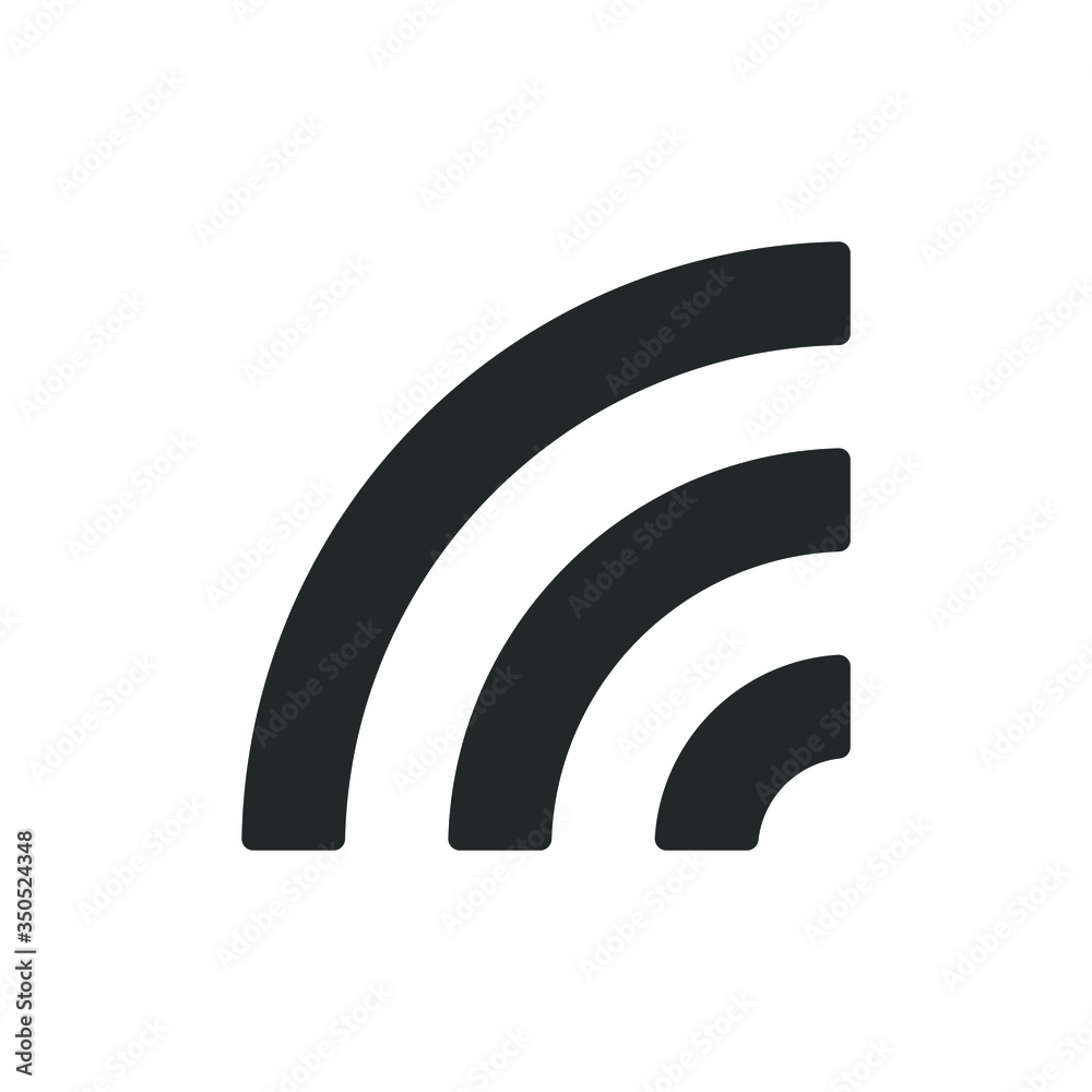 Wi-fi icon. Wifi symbol. Wireless internet connection sign. Simple flat ...