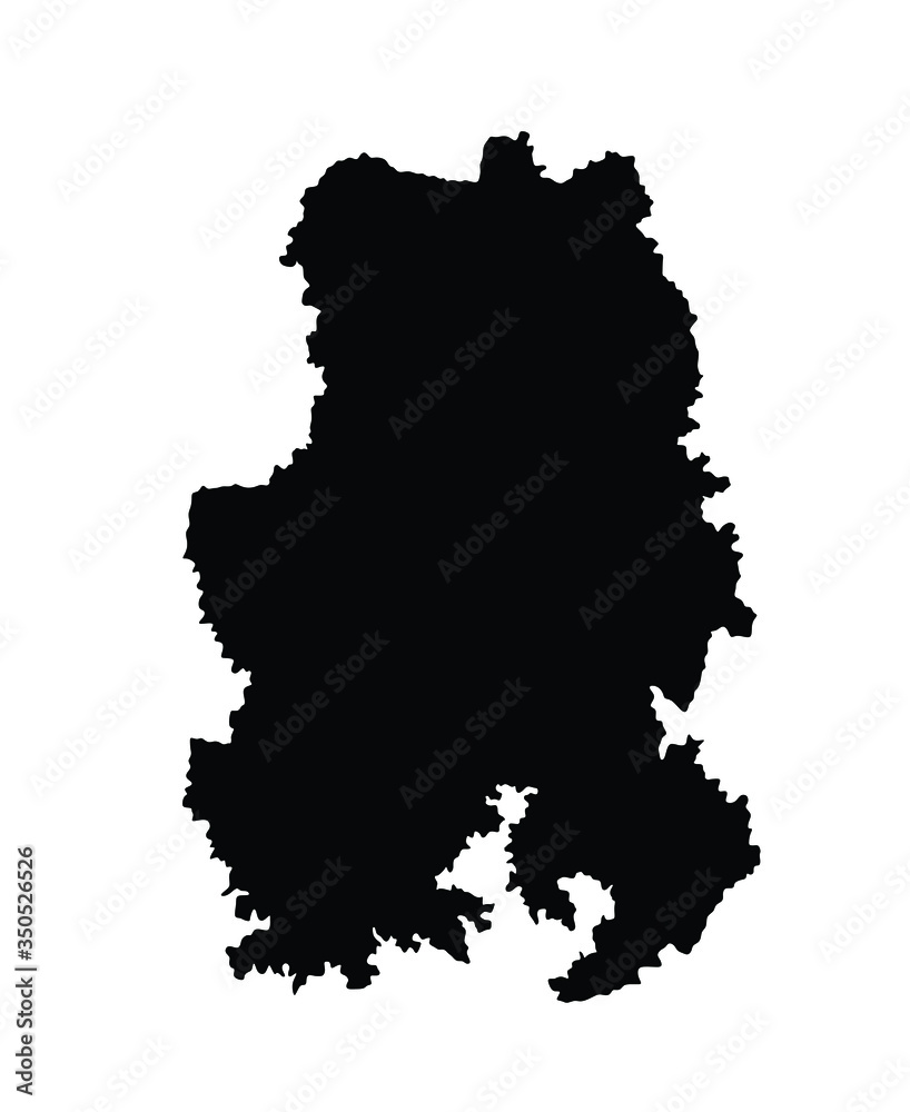 Map of Udmurt Republic map vector silhouette illustration isolated on ...