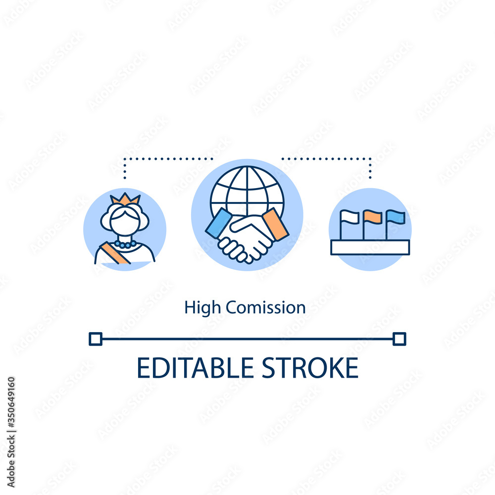 High commission concept icon. Official administrative person ...