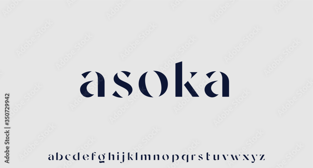 asoka, the elegant font alphabet Stock Vector | Adobe Stock