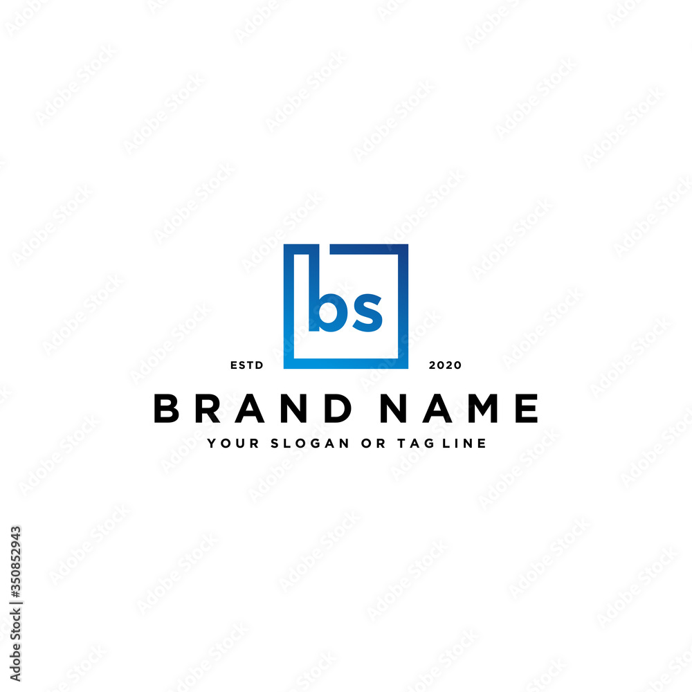 letter bs logo design vector Stock Vector | Adobe Stock