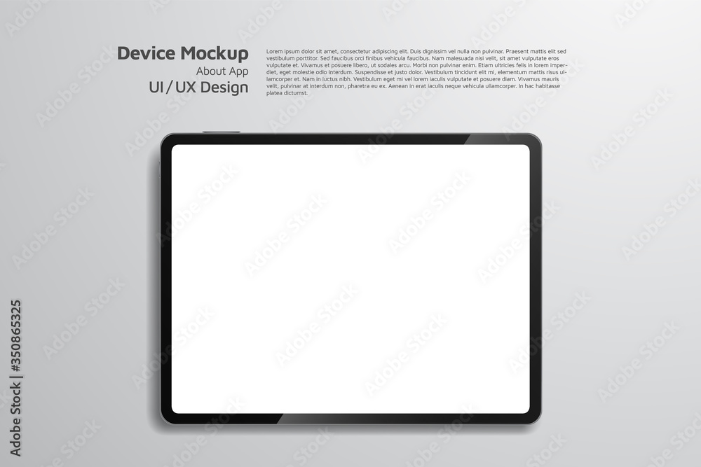 Tablet isometric perspective view. Template for infographics or ...