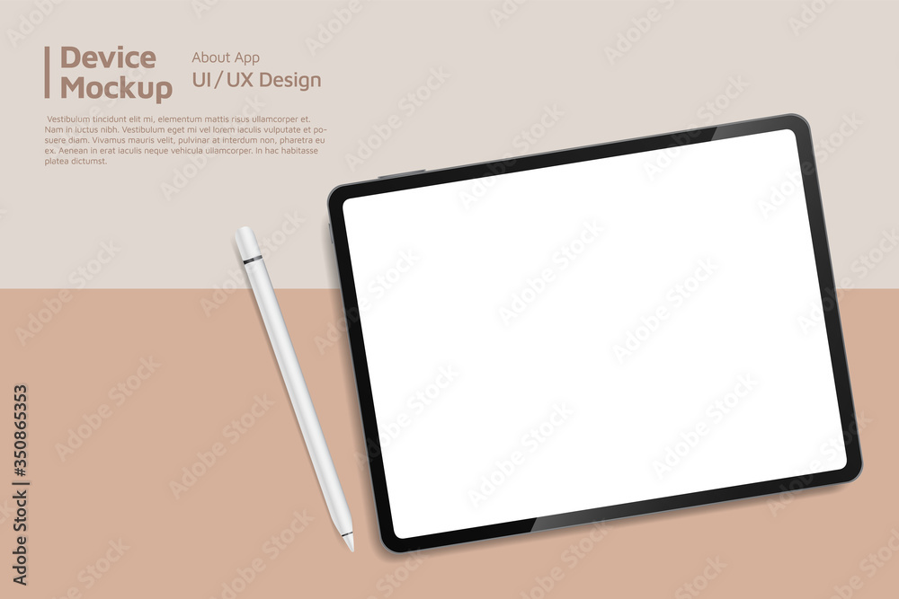 Tablet isometric perspective view. Template for infographics or ...