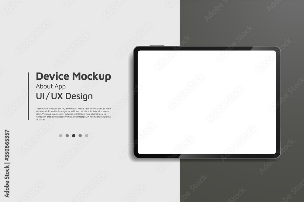 Tablet isometric perspective view. Template for infographics or ...