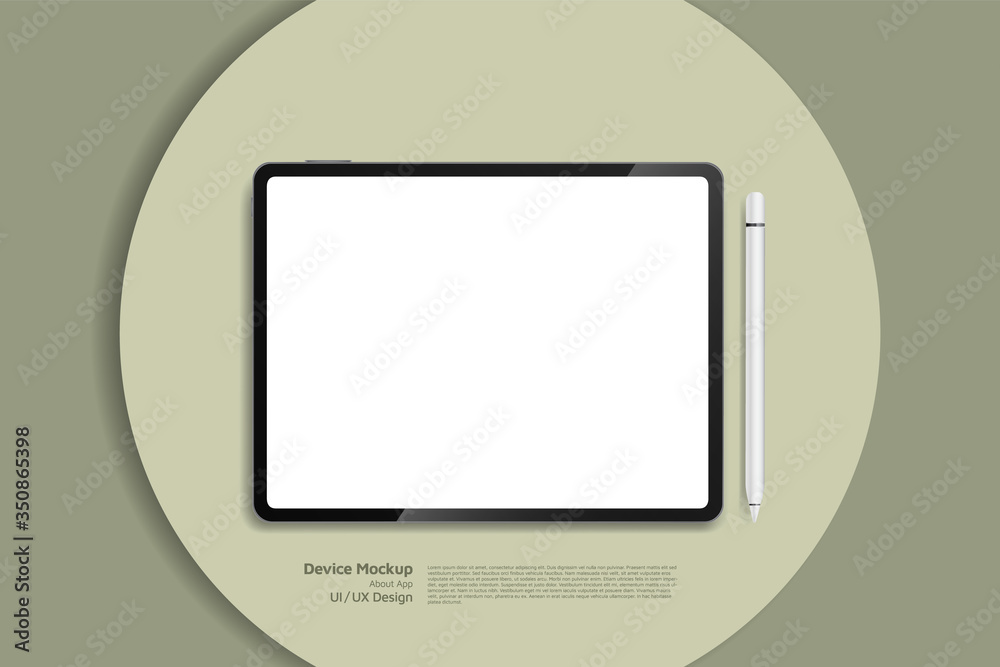 Tablet isometric perspective view. Template for infographics or ...