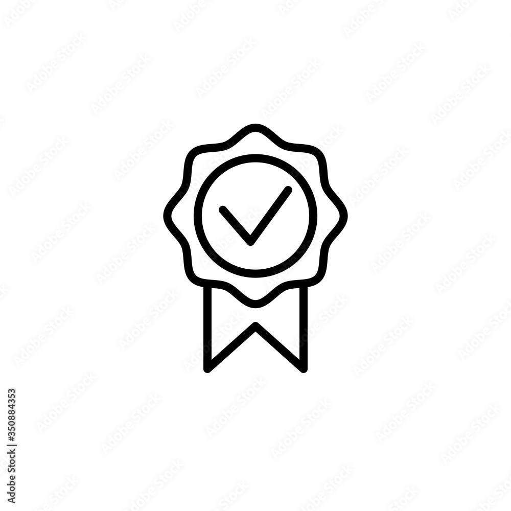 Certificate line icon. Choice and award, guarantee symbol. Best logo ...