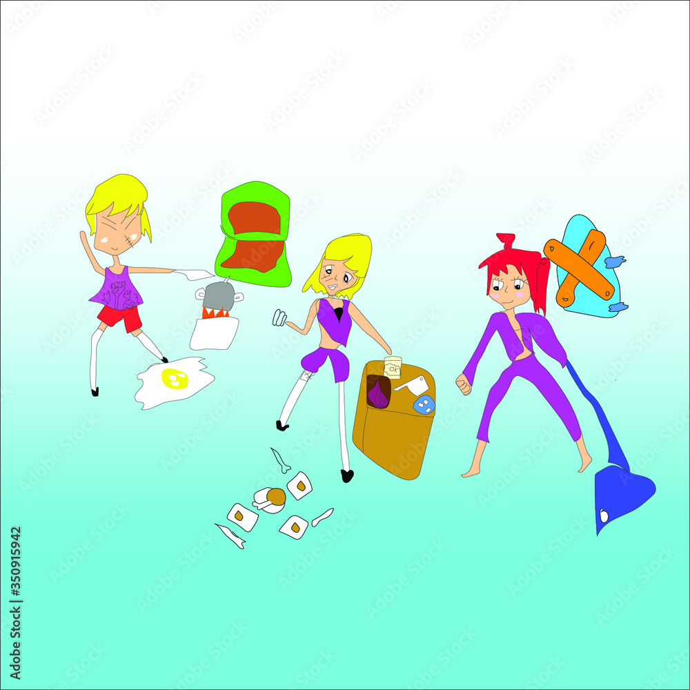 art, artwork, baby, bright, brush, cartoon, cartoony, child, childhood ...