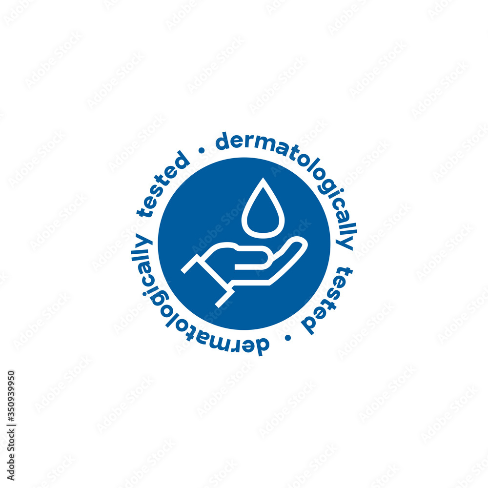 Dermatologically tested stamp on white background. Vector illustration ...