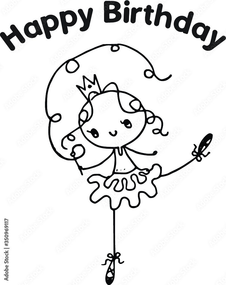 Birthday Card Black And White